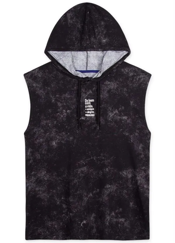 Regata Masculina com Capuz Preto - Pakalolo