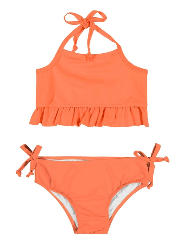 Biquíni Básico em Poliéster Fps+50 Laranja - Quimby