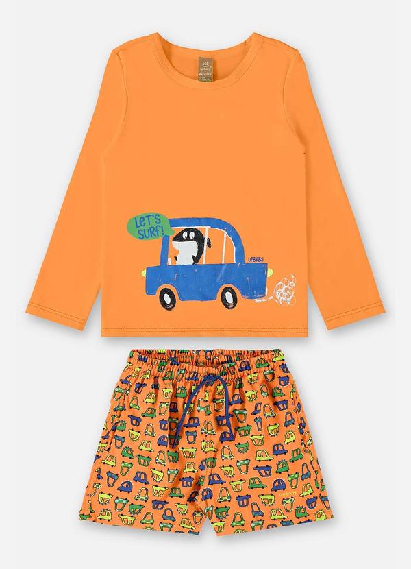 Conjunto de Praia Menino Fps+50 Laranja - Up Baby