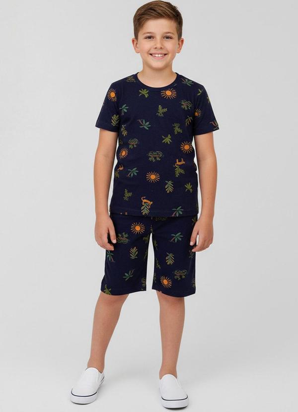 Pijama Infantil Masculino Azul - Rovitex