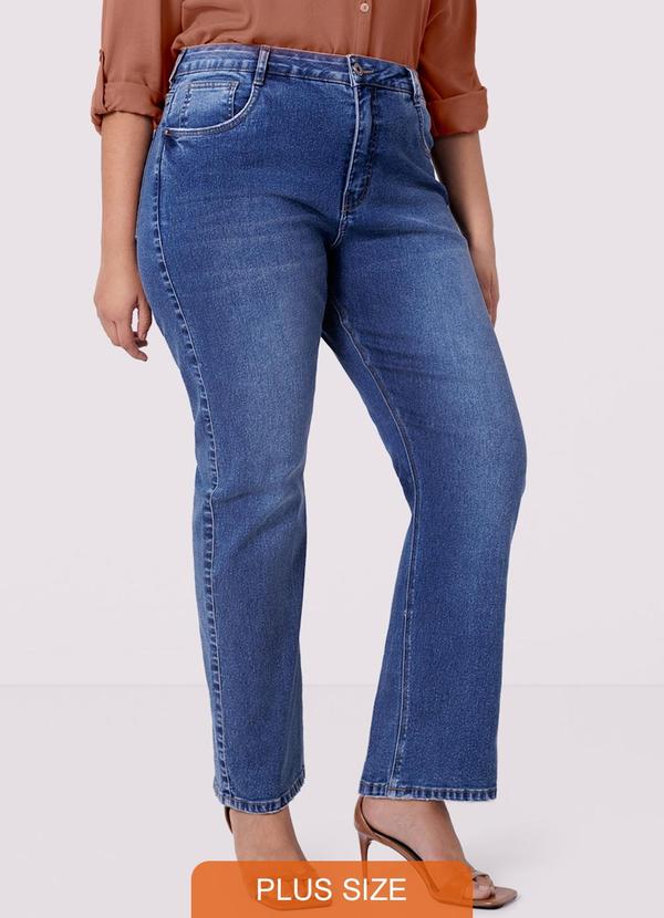 Calça Jeans Plus Size Reta Chapa Barriga Jeans - Lunender Mais Mulher