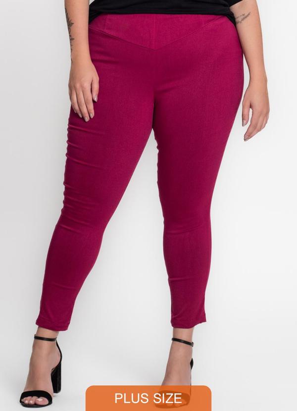 Legging Feminina Plus Size Bengaline Rosa - Secret Glam