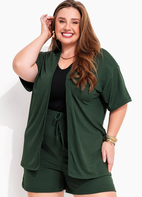 Conjunto Verde Escuro em Canelado - Marguerite