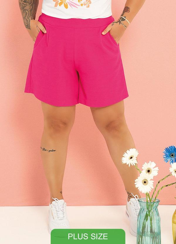 Bermuda Feminina em Moletinho Rosa - Habana