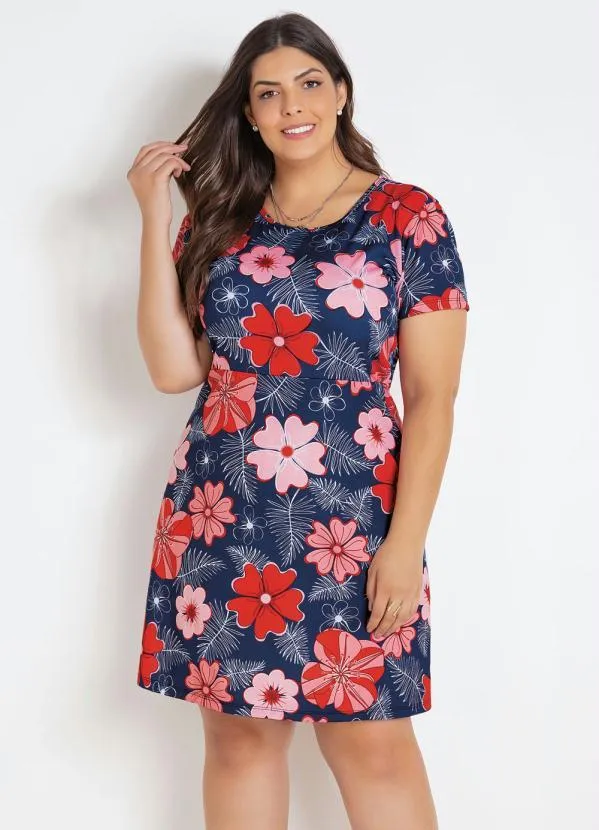 Vestido Evasê Floral Plus Size Marguerite