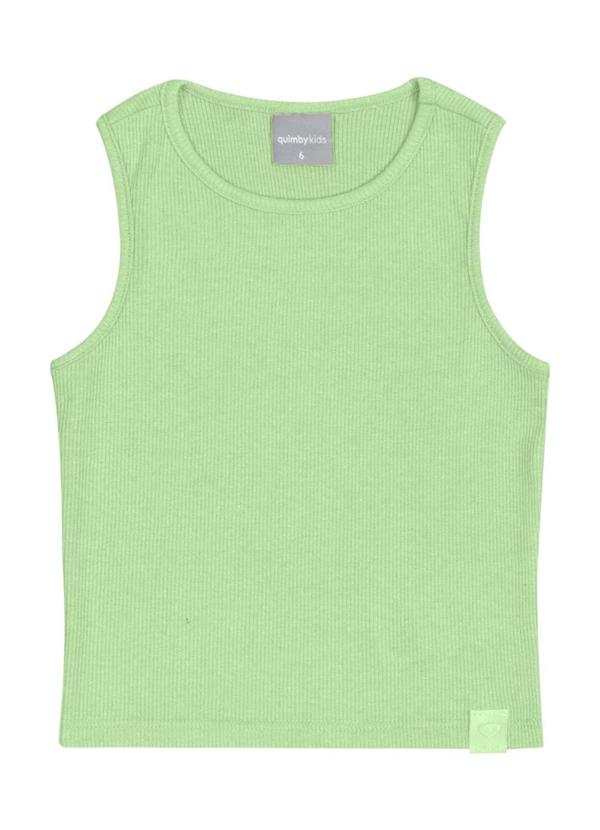 Cropped Básico em Ribana para Menina Verde - Quimby