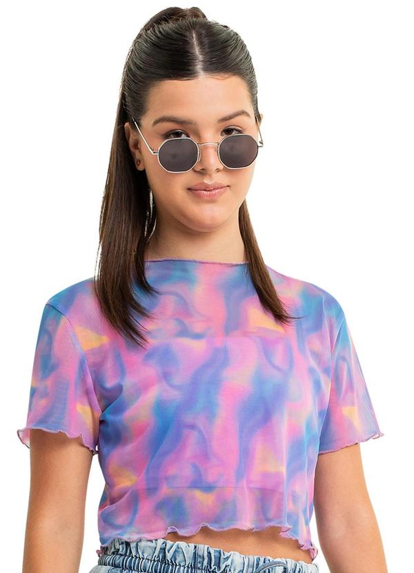 Top Juvenil com Sobreposição Roxo - Gloss