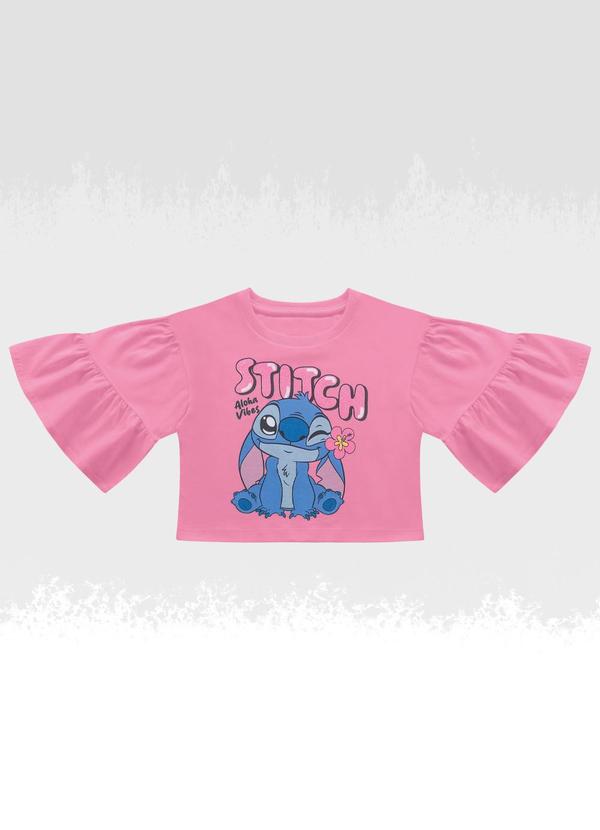 Blusa Lilo & Stitch Rosa - Fakini Kids