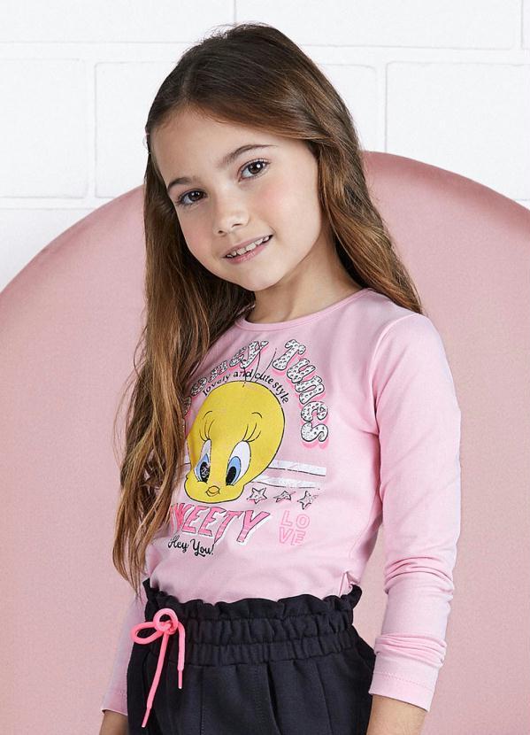 Blusa Rosa Looney Tunes Rosa - TexBrands