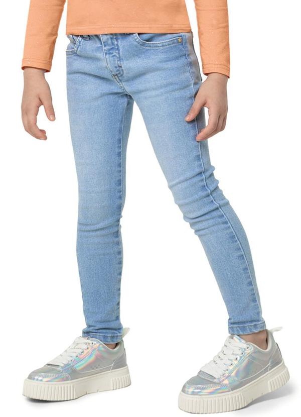 Calça Skinny Jeans Menina Azul - Carinhoso