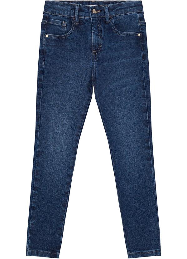 Calça Skinny Jeans Menina Azul - Carinhoso