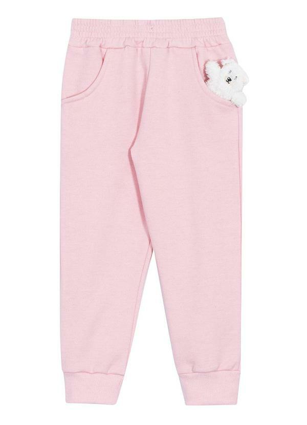 Calça Femininoinina Moletom Rosa - Randa Mundu