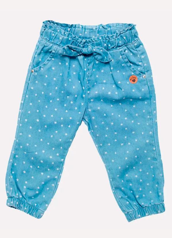 Calça Bebê Menina Jeans Azul - Milon