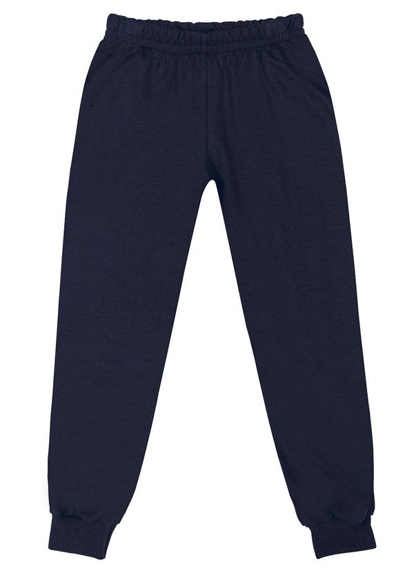 Calça em Moletom Infantil Menina Azul - Bee Loop