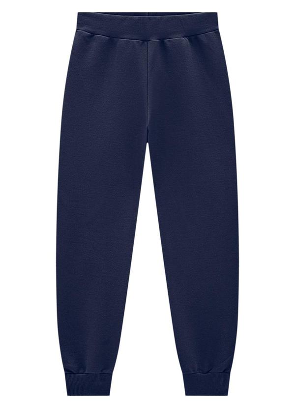 Calça Infantil em Moletom Felpado Unissex Azul - Marlan