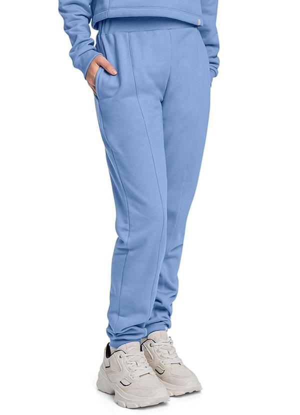 Calça Juvenil em Moletom Azul - Gloss