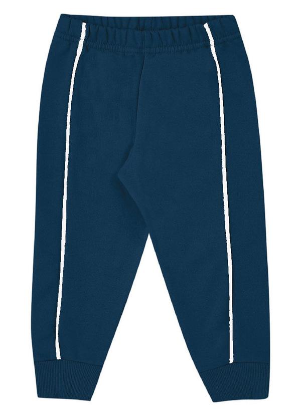 Calca Moletom Menina Azul - Pulla Bulla
