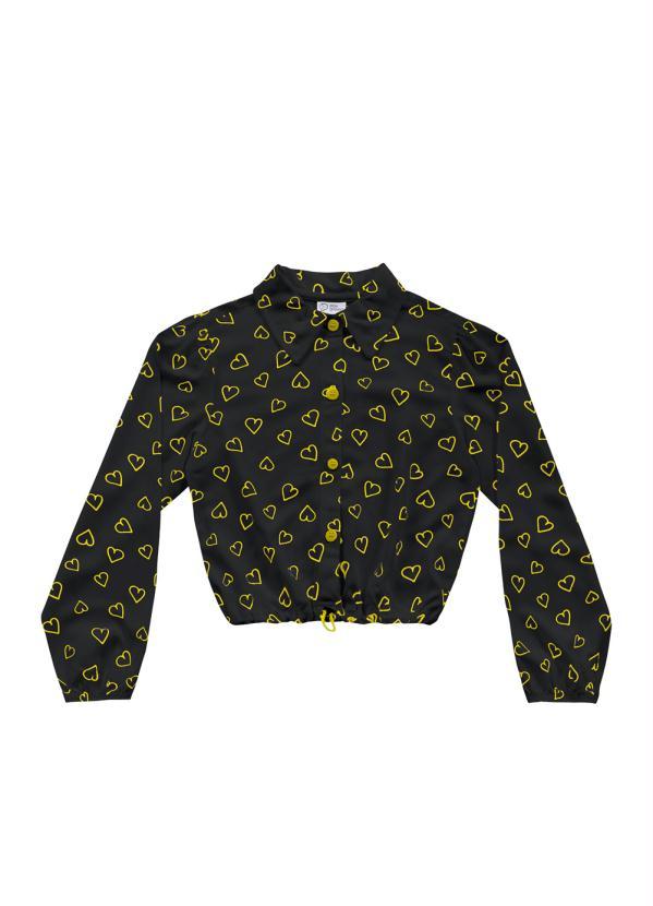 Camisa Manga Longa Preto - Playground