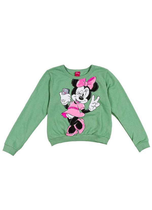 Casaco Feminino Infantil Selfie Minnie Verde - Disney by Cativa
