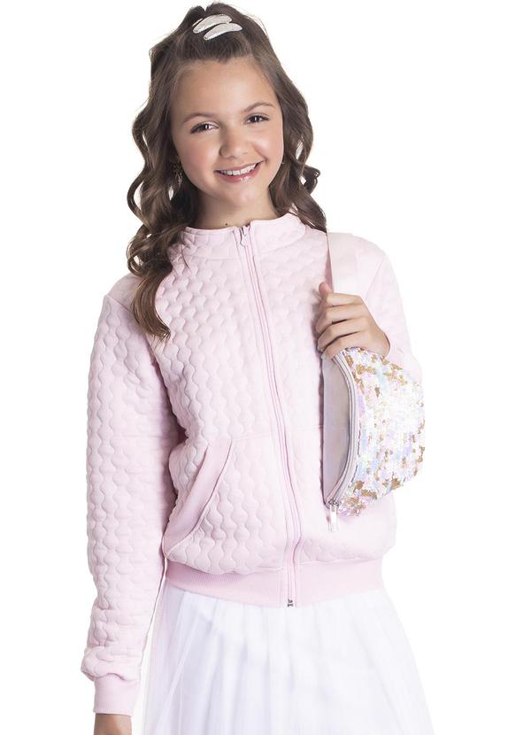 Casaco Feminino Matelassê Copacabana Rosa - Randa Mundu