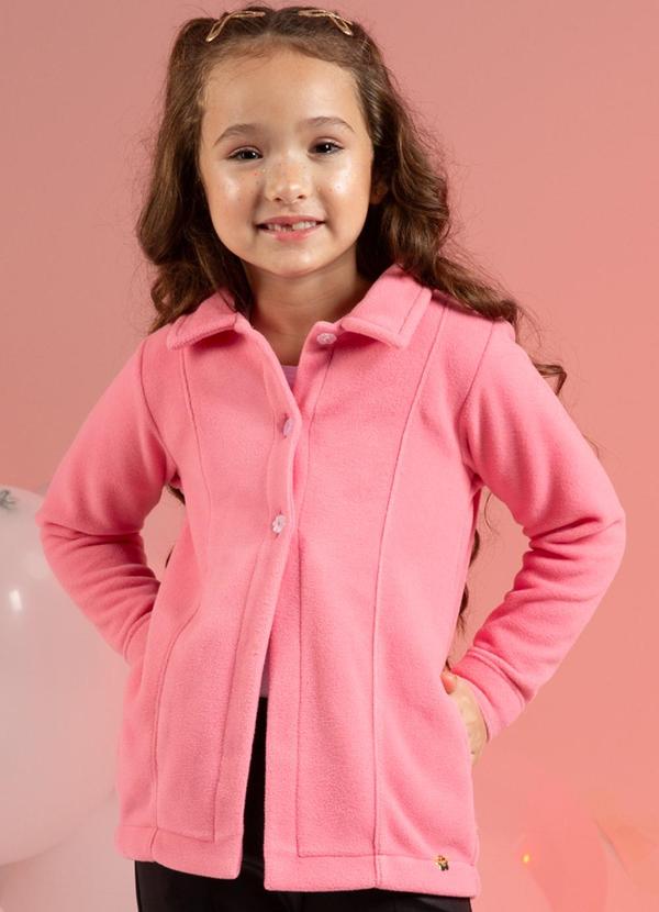 Casaco Feminino Soft com Bolso Rosa - Cativa