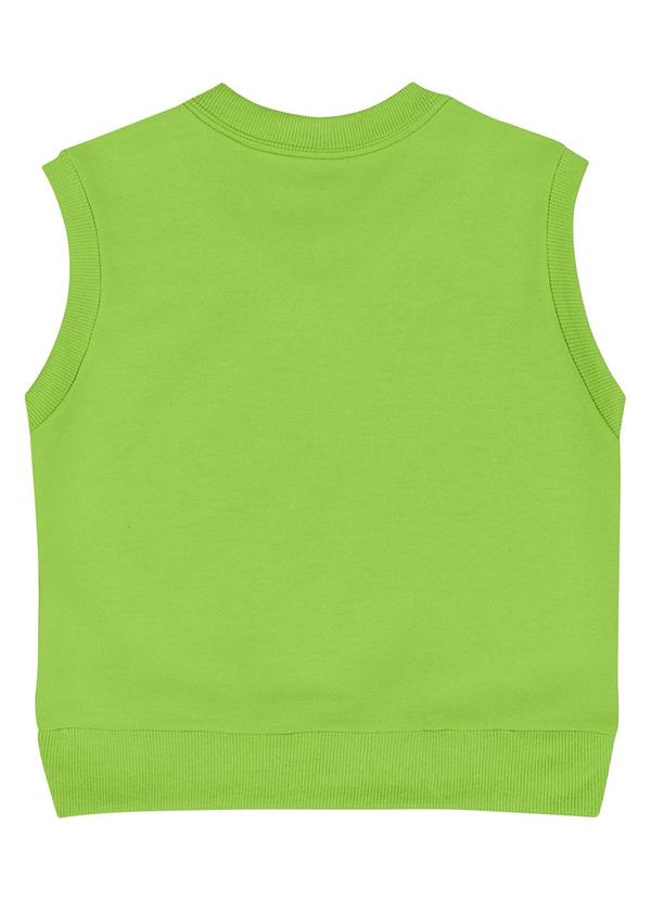 Colete Infantil Unissex em Moletom Verde - Quimby