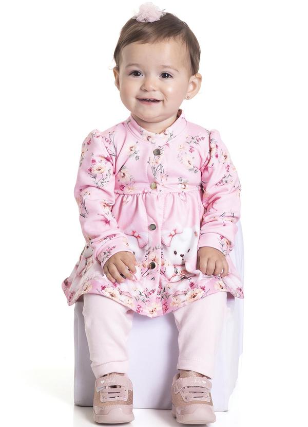 Conjunto Casaco Molicotton/Legging Mole Rosa - Randa Mundu