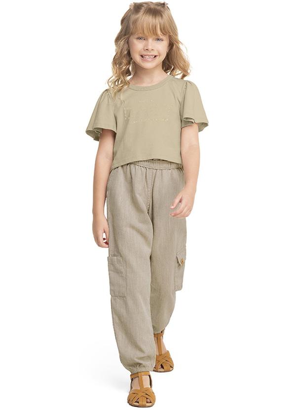 Conjunto Curto Infantil Feminino Bege - Marisol