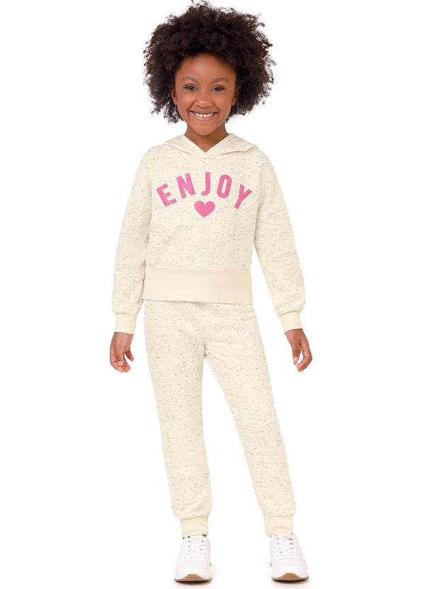 Conjunto Enjoy em Botonê Menina Bege - Malwee Kids