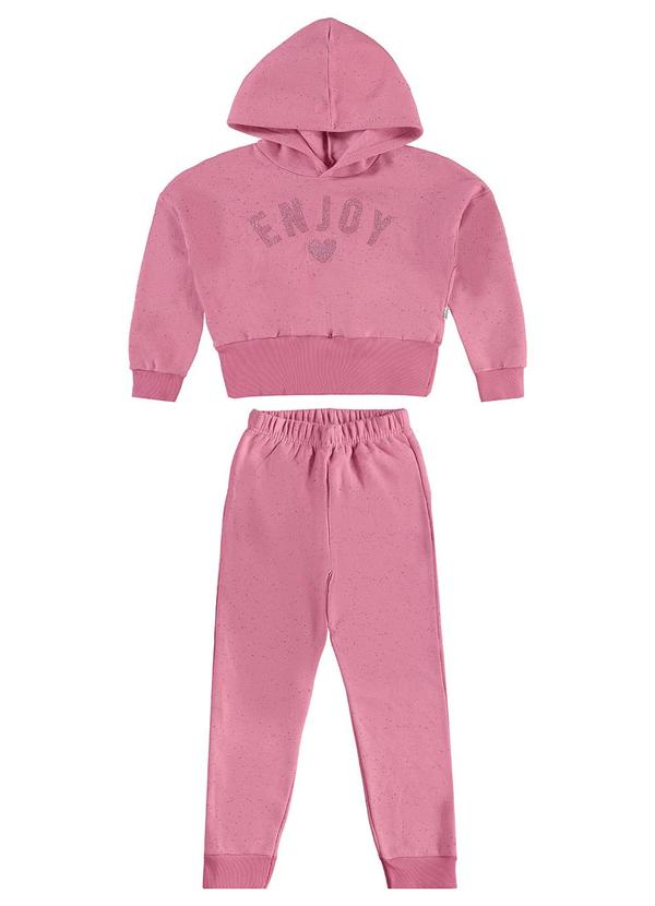 Conjunto Enjoy em Botonê Menina Rosa - Malwee Kids