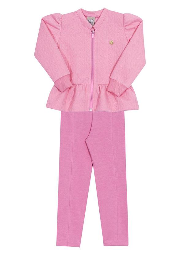 Conjunto Feminino Casaco Matelasse Corda Rosa - Randa Mundu