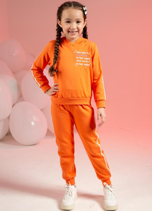 Conjunto Feminino em Moletom Laranja - Cativa