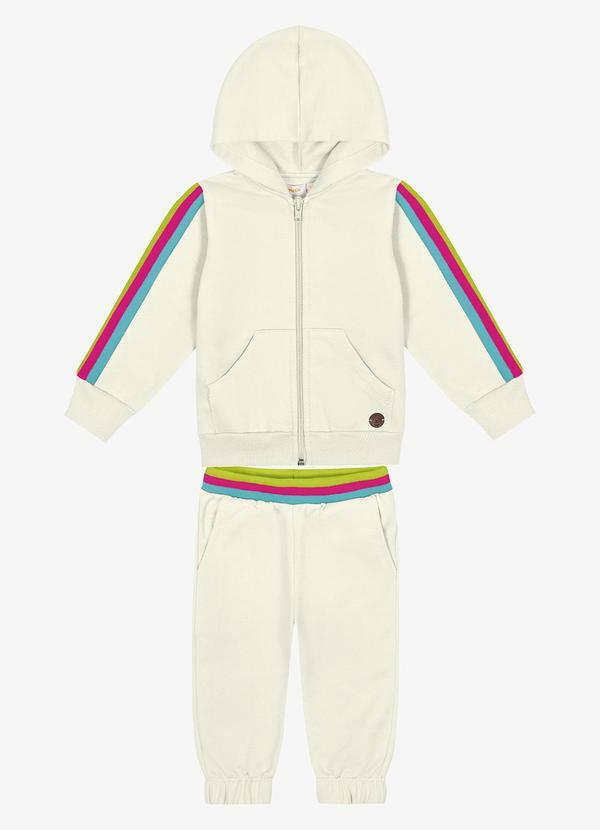 Conjunto Infantil Jaqueta com Calça Bege - Trick Nick