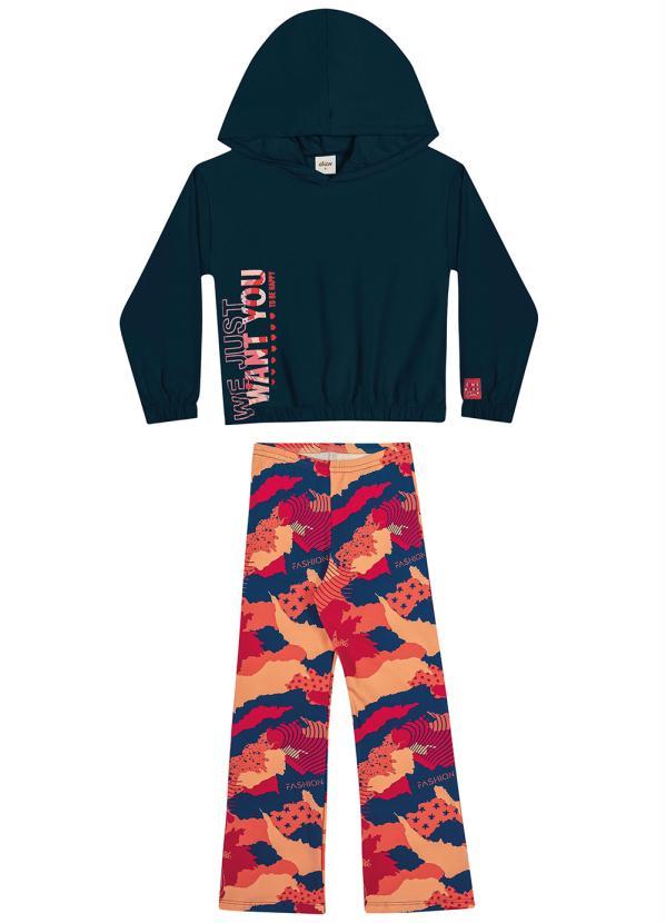 Conjunto Menina Be Happy Marinho - Elian