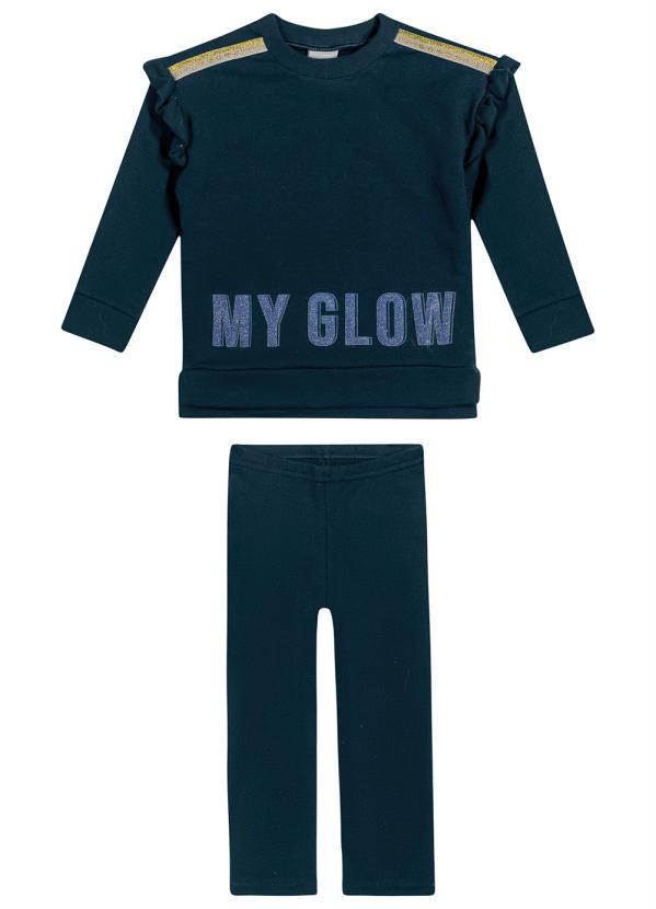 Conjunto Menina My Glow Marinho - Elian