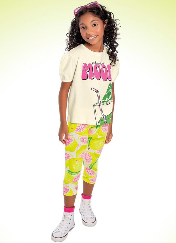 Cj.Blusa/Capri Amarelo - Fakini Kids