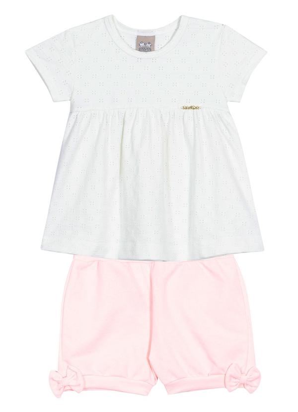 Conjunto Bata / Bombachinha Molecotton Branco - Randa Mundu