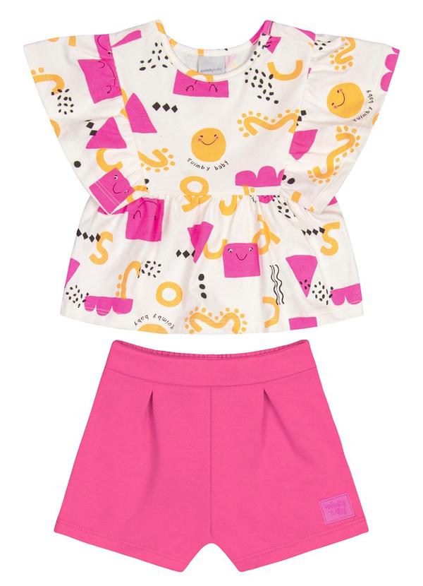 Conjunto Bata e Short Rosa - Quimby