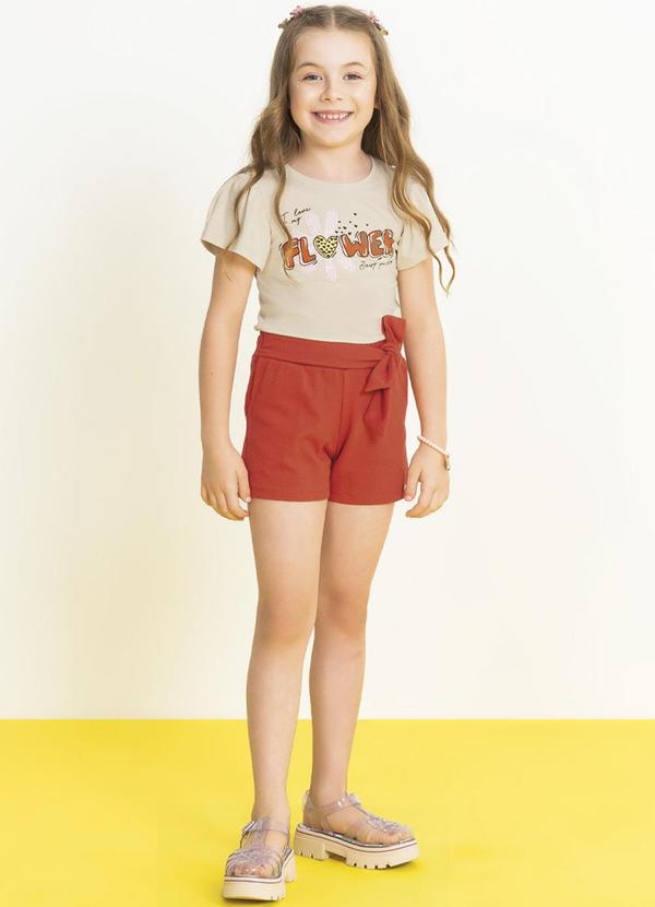 Conjunto com Aplicação de Strass Bege - Cativa