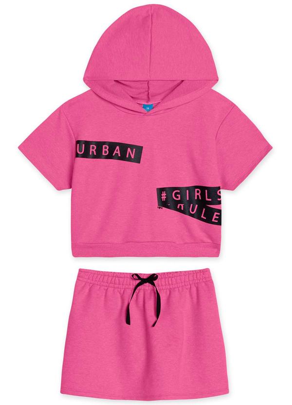 Conjunto Cropped Curto Moletom Juvenil Menina R - Marisol