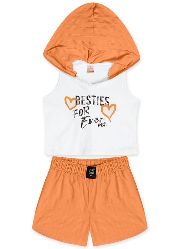 Conjunto Curto Infantil Feminino Branco - Marisol