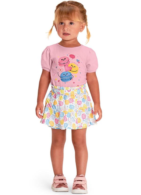 Conjunto Curto Infantil Feminino Rosa - Marisol