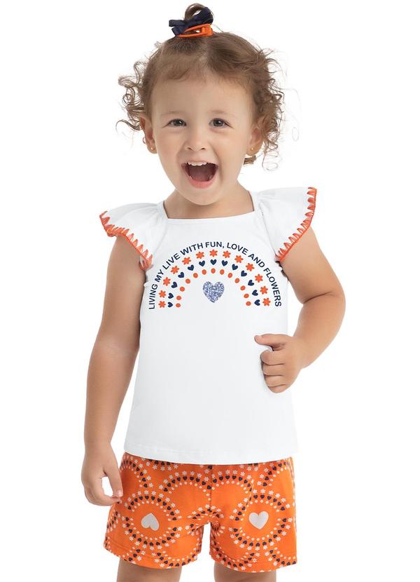 Conjunto Infantil Feminino Branco - Kyly