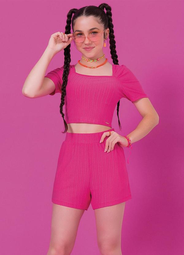 Conjunto Juvenil Feminino Rosa - Cativa
