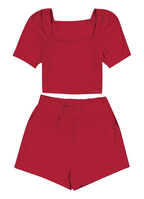 Conjunto Juvenil Feminino Vermelho - Cativa