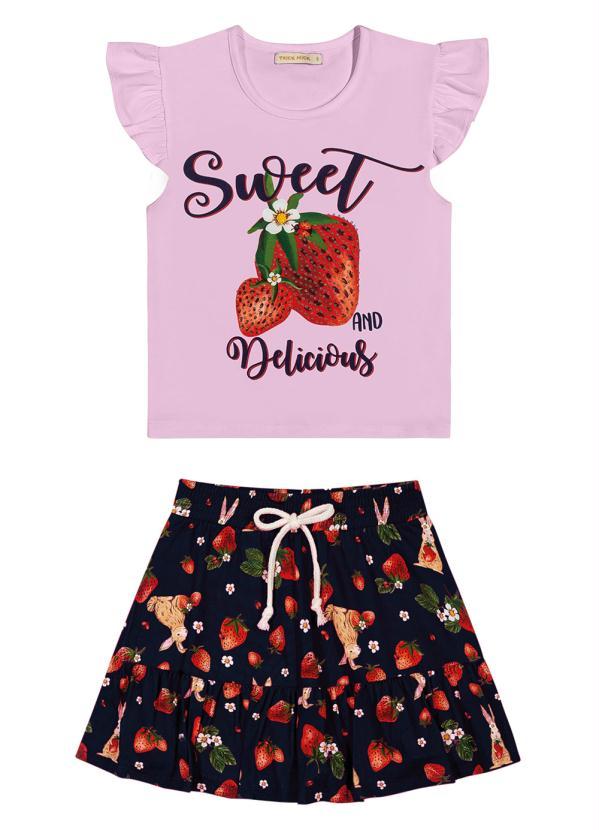Conjunto Morango Infantil Rosa - Trick Nick