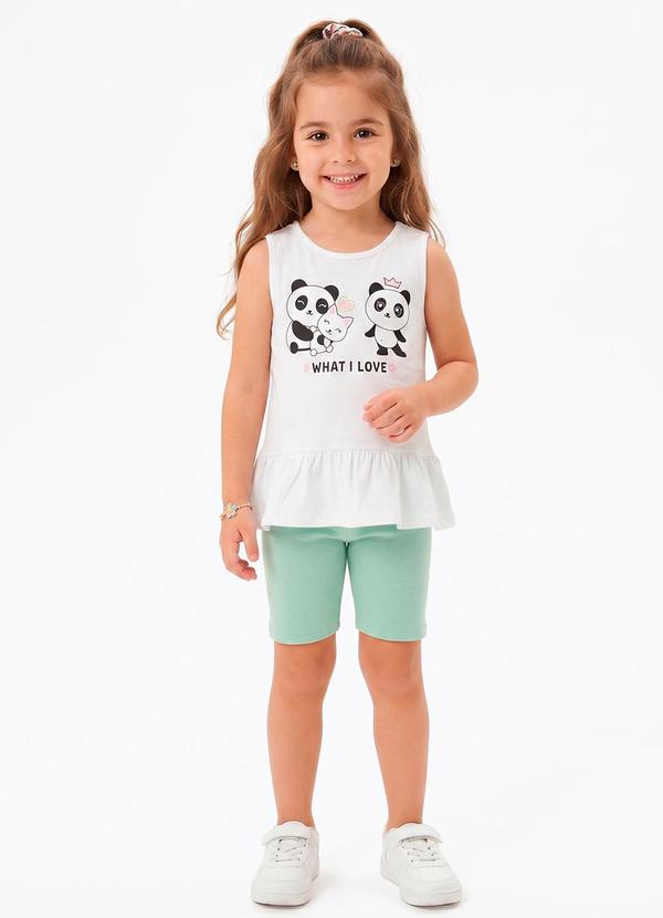Conjunto Regata com Silk e Ciclista Branco - Sweet Lemon