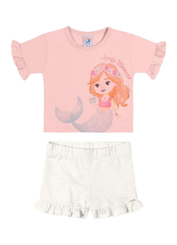 Conjunto Sereia Encantada Menina Rosa - Alenice