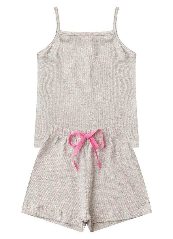 Conjunto Verão Menina Básico Iaia Mescla - Rosa Azul