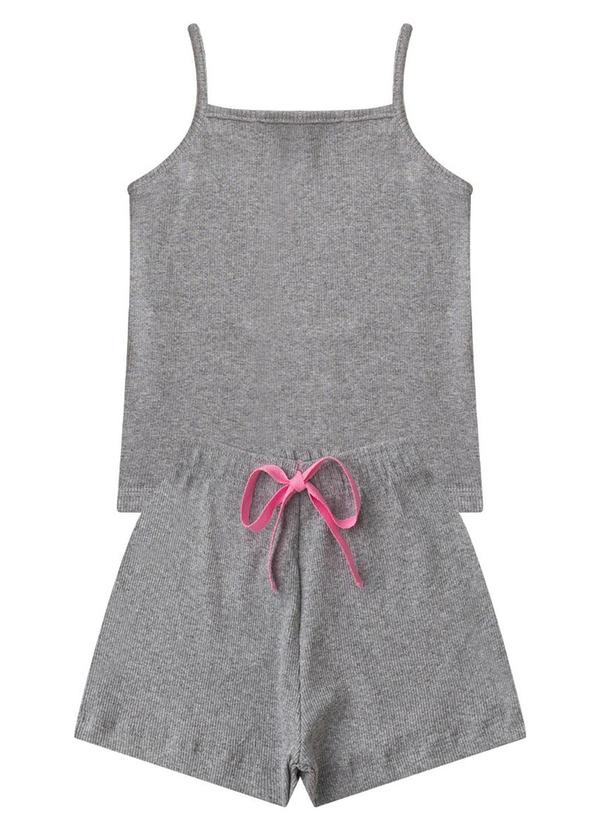 Conjunto Verão Menina Básico Iaia Mescla - Rosa Azul